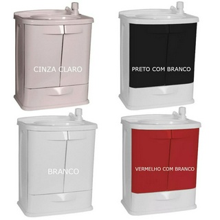 Gabinete Para Banheiro todo em Plástico Gabfit Astra | Shopee Brasil