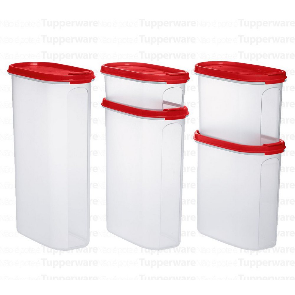 Tupperware Kit Modulares 2,9 lts, 2.3 lts, 1.7lts, 1.1 lts e 500 ml ...