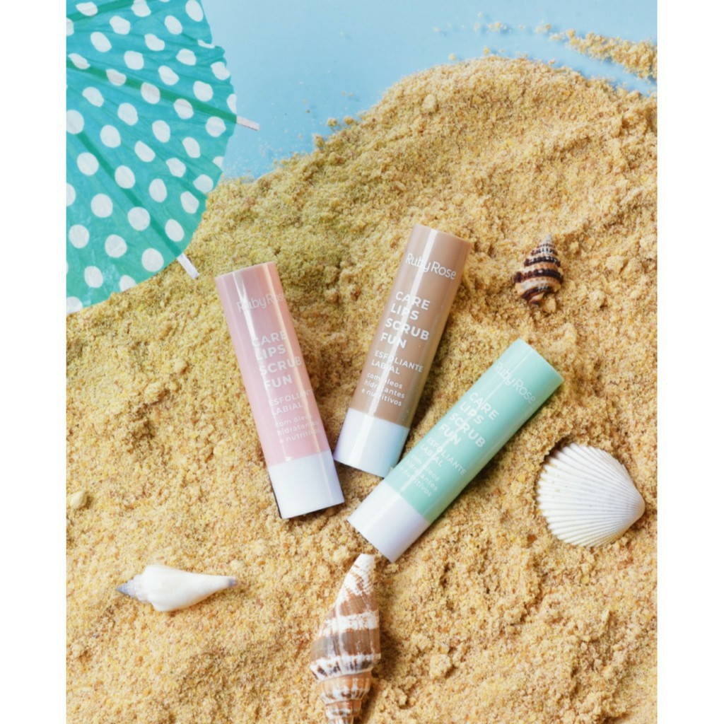 Batom Esfoliante Labial Care Lips Scrubs Sabores Coffe Break Mint Fever Strawberry Love Ruby ...