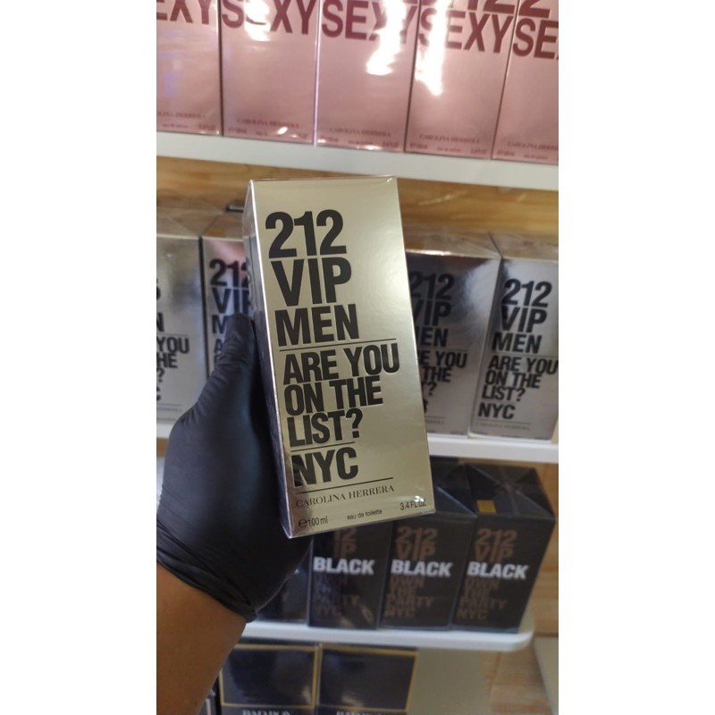 perfume Carolina Herrera 212 vip men in edt masculino 100ml selo Adipec | Shopee Brasil