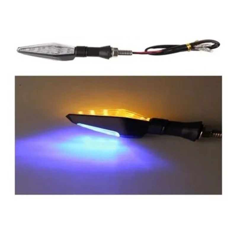 Kit 2 Piscas Moto Seta Led Universal Esportivo Flexão 2 Lados ...