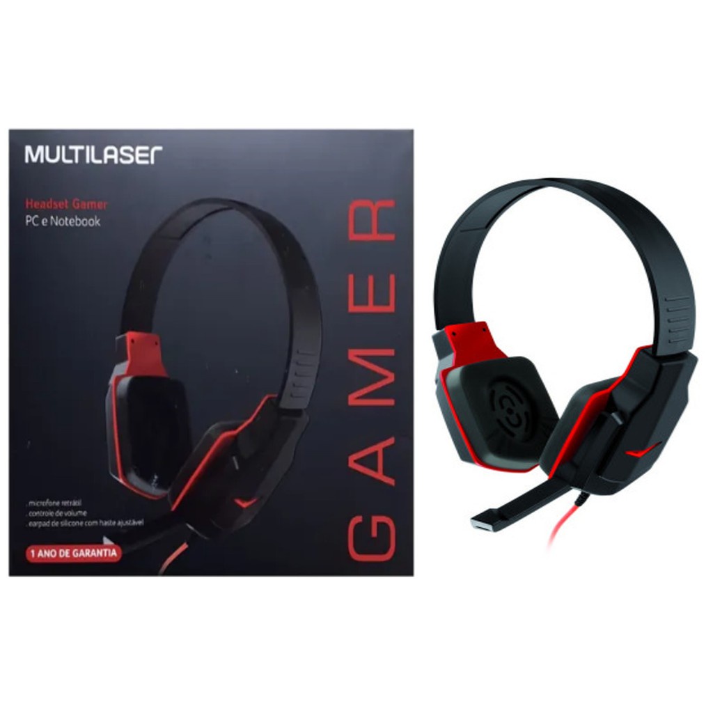 Fone De Ouvido Multilaser Headset Gamer Com Microfone P2 | Shopee Brasil