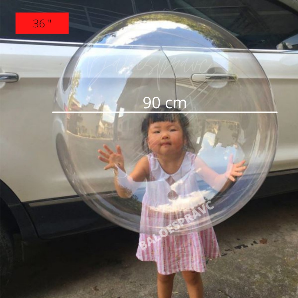 Balão bubble 36 polegadas bolha transparente 90 cm cheio bexiga bobo kit 5 unidades | Shopee Brasil