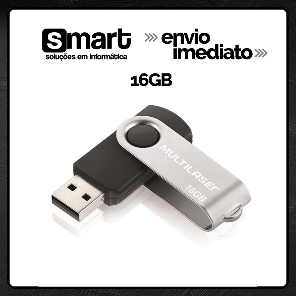 Pen Drive Multilaser Twist 16GB 2.0 PD588 10 Anos Garantia | Shopee Brasil