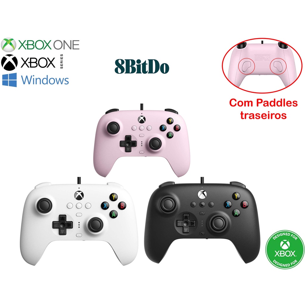 Controle com fio 8BitDo Ultimate Wired para XBOX One, XBOX Series e PC ...