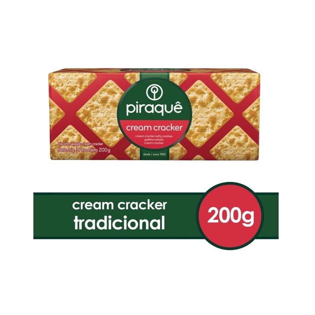 Biscoito Piraque Cream Cracker Tradicional ou Gergelim | Shopee Brasil