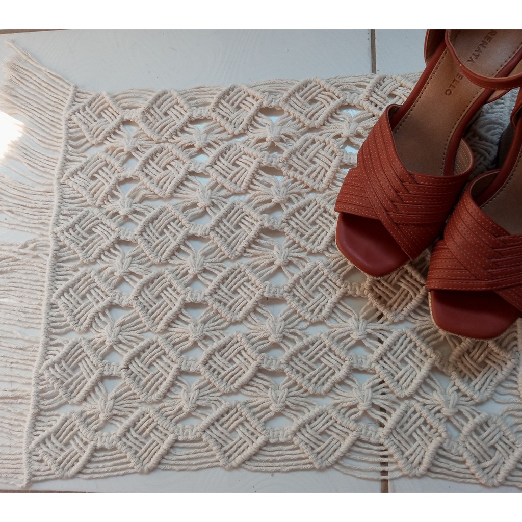 Tapete em macrame | Shopee Brasil