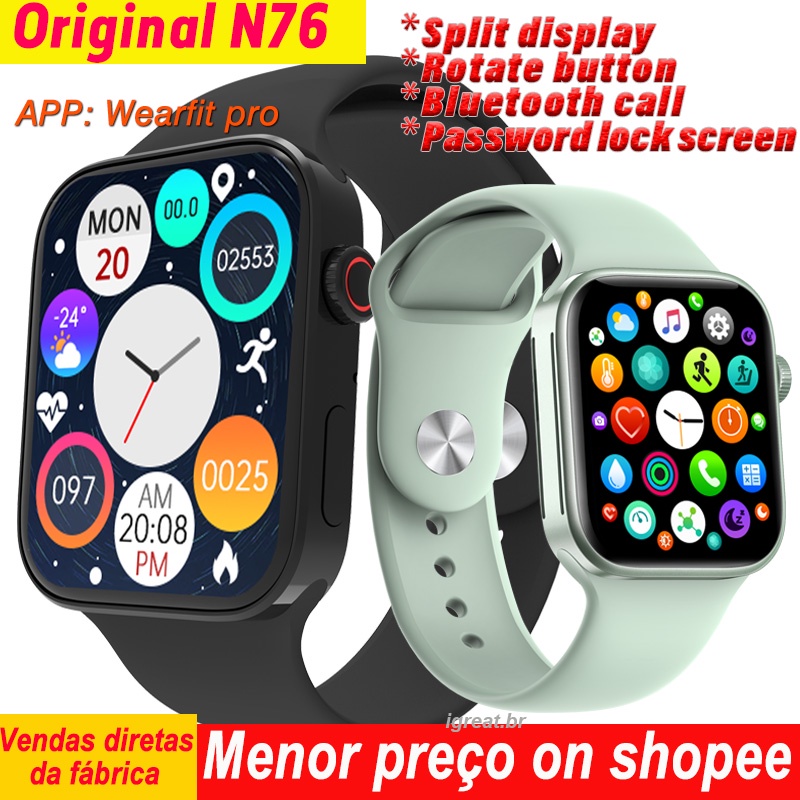 Original N76 Smart Watch relógio inteligente Smartwatch - Escorrega o Preço