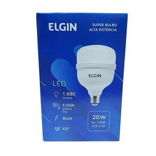 6 Lâmpadas Elgin Bulbo Led 20W, 30W, 40W, 50W Branca 6500K | Shopee Brasil