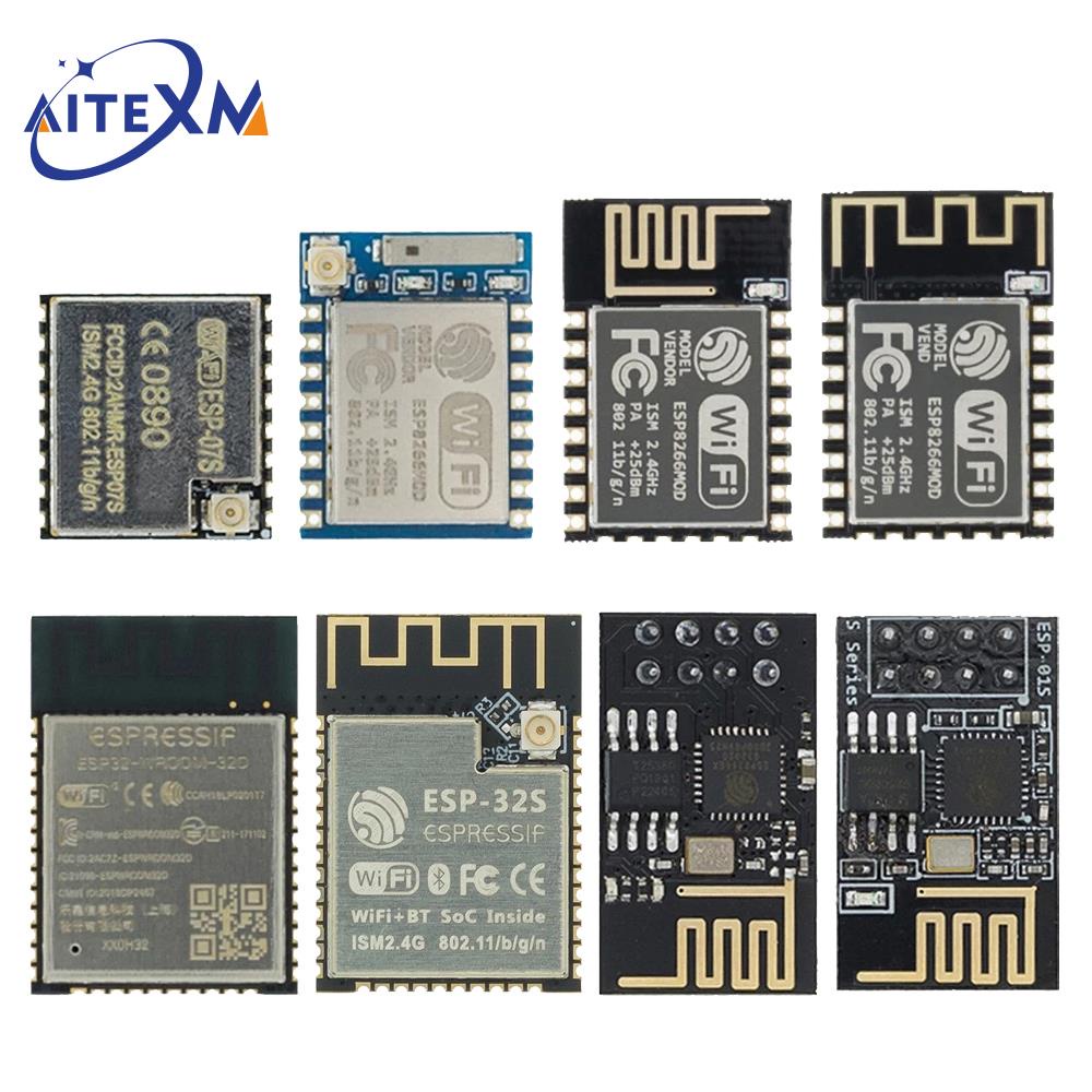 10pcs Esp8266 Esp 01 01s 07 12e 12f 32 32s Módulo Sem Fio Wifi