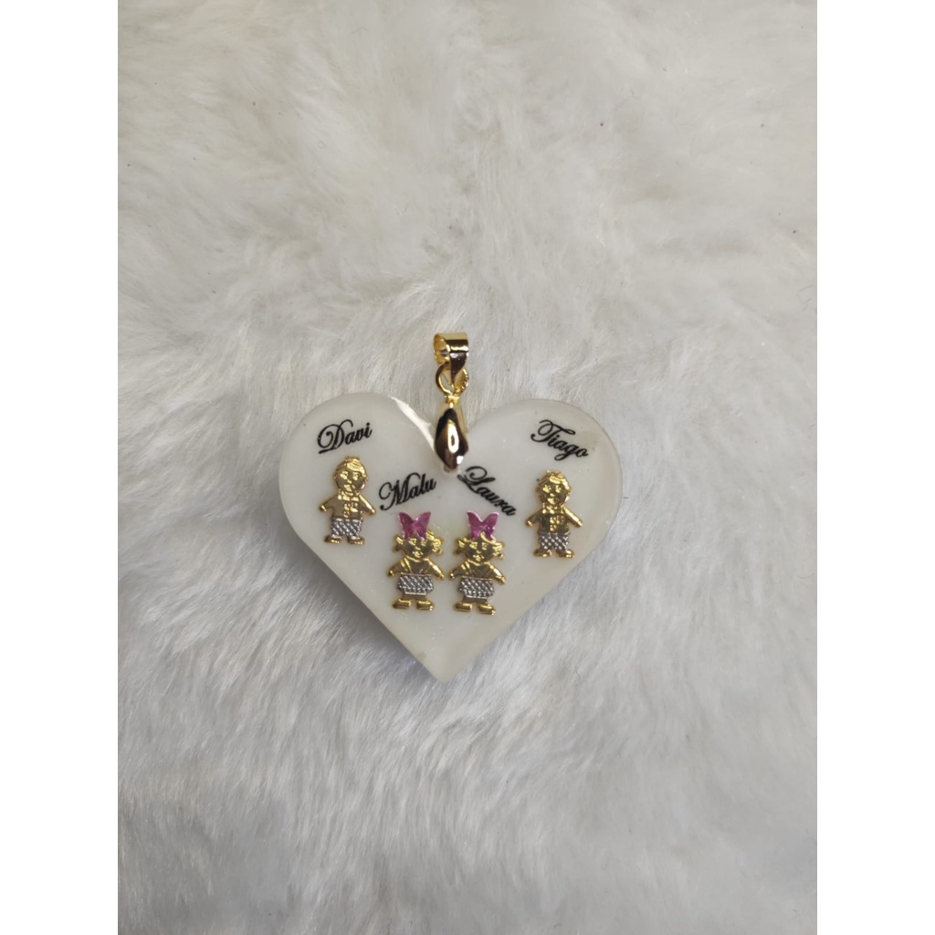 Pingente filhos resina nomes filhas netos netas 4 | Shopee Brasil