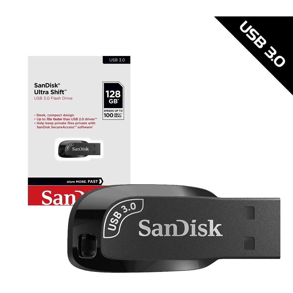 Pen Drive 128gb Cruzer Blade Ultra Shift Z410 3.0 Sandisk | Shopee Brasil