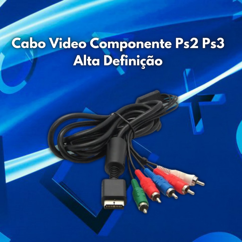 Cabo De Vídeo Componente Hd Para Playstation 2 Ps2 Ps3 - alta resolução ...