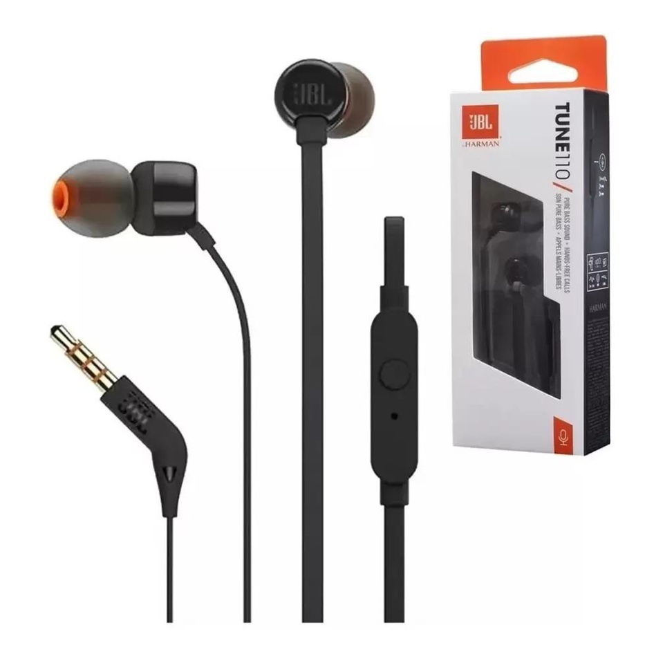 Fone De Ouvido Jbl T110 In Ear Smartphone Com Fio Original | Shopee Brasil