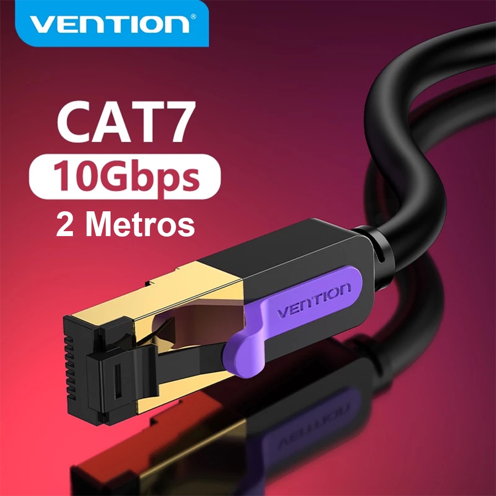 Cabo de Rede Vention Cat7 2 Metros - Cabo Ethernet 10Gbps Rj45 (Envio ...