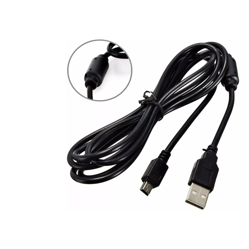 Cabo Usb Para Carregar Controle Do Ps3 Play 3 C/ 2,00 Metros | Shopee ...