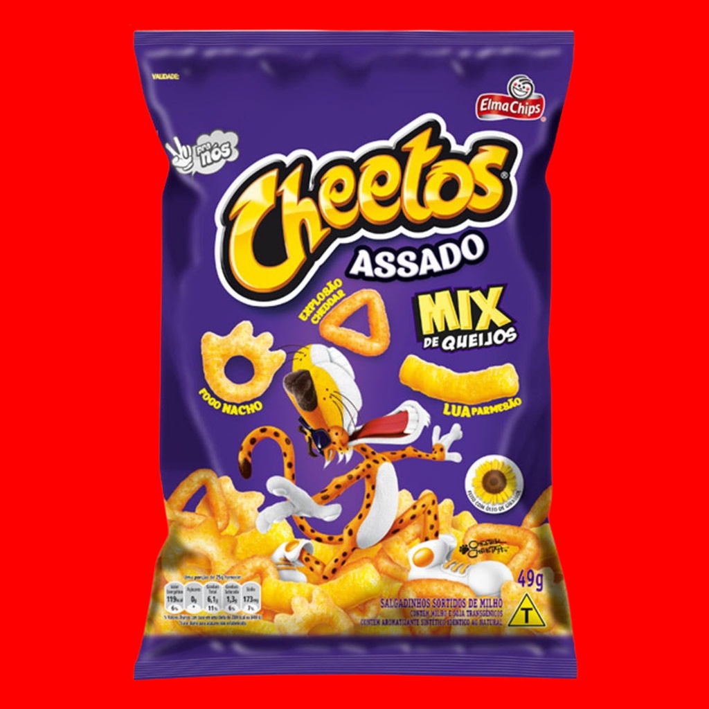 Salgadinho Mix De Queijos Cheetos Lua Parmesão, Fogo Nacho, Explosão Cheddar 115g Elma Chips ...