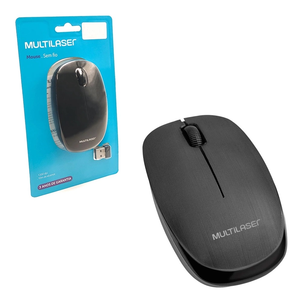Mouse Sem Fio Multilaser MO251-Preto | Shopee Brasil