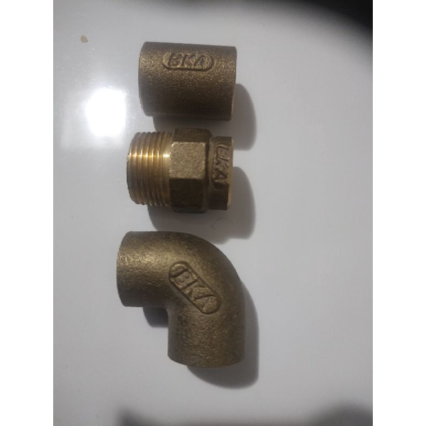Kit com 3 conectores BKA macho 22x3/4+ luva 22x3/4+ cotovelo 22x3/4 ...