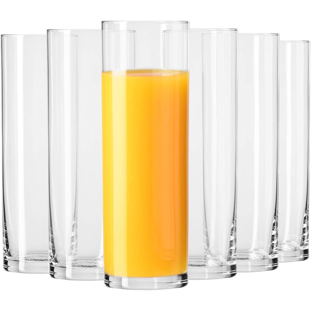 6 Copos Vidro Long Drink Festa Coquetel Água Suco Tubo 300ml | Shopee ...