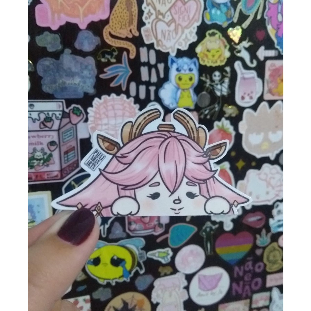 Adesivo Genshin Impact Yae Miko waifu kawaii gamer gabinete sticker ...