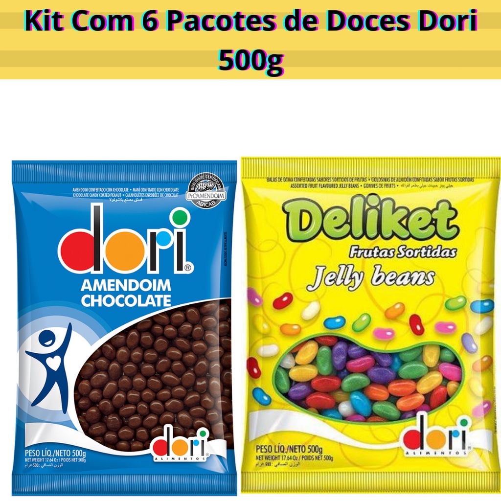 Kit Com 6 Pacotes De Doce Dori 500g | Shopee Brasil