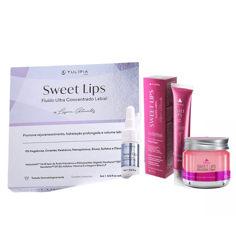 Kit Sweet Lips Combo Esfoliante Labial + Fluído Ultra Concentrado ...