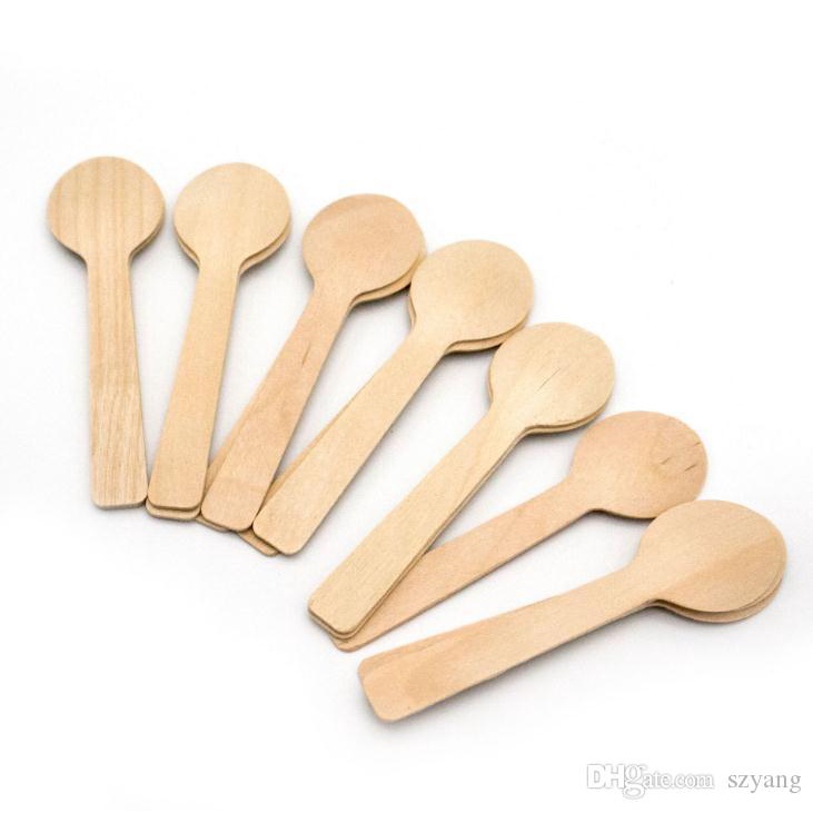 Mini Colher Descartável De Madeira 50 Unid. | Shopee Brasil