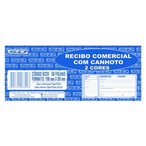 Recibo Comercial C/ Canhoto 50 Fls S. Domingos C/ 10 Blocos | Shopee Brasil