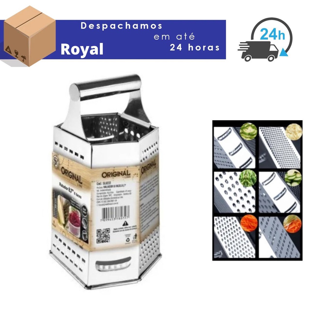 Ralador De Legumes Inox Cozinha Queijo 6 Faces 8,7 Polegadas Original ...