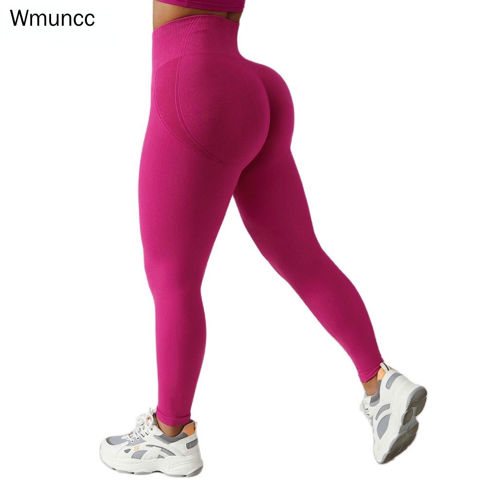 Wmuncc Cintura Alta Leggings Sem Costura Das Mulheres Pêssego Hip