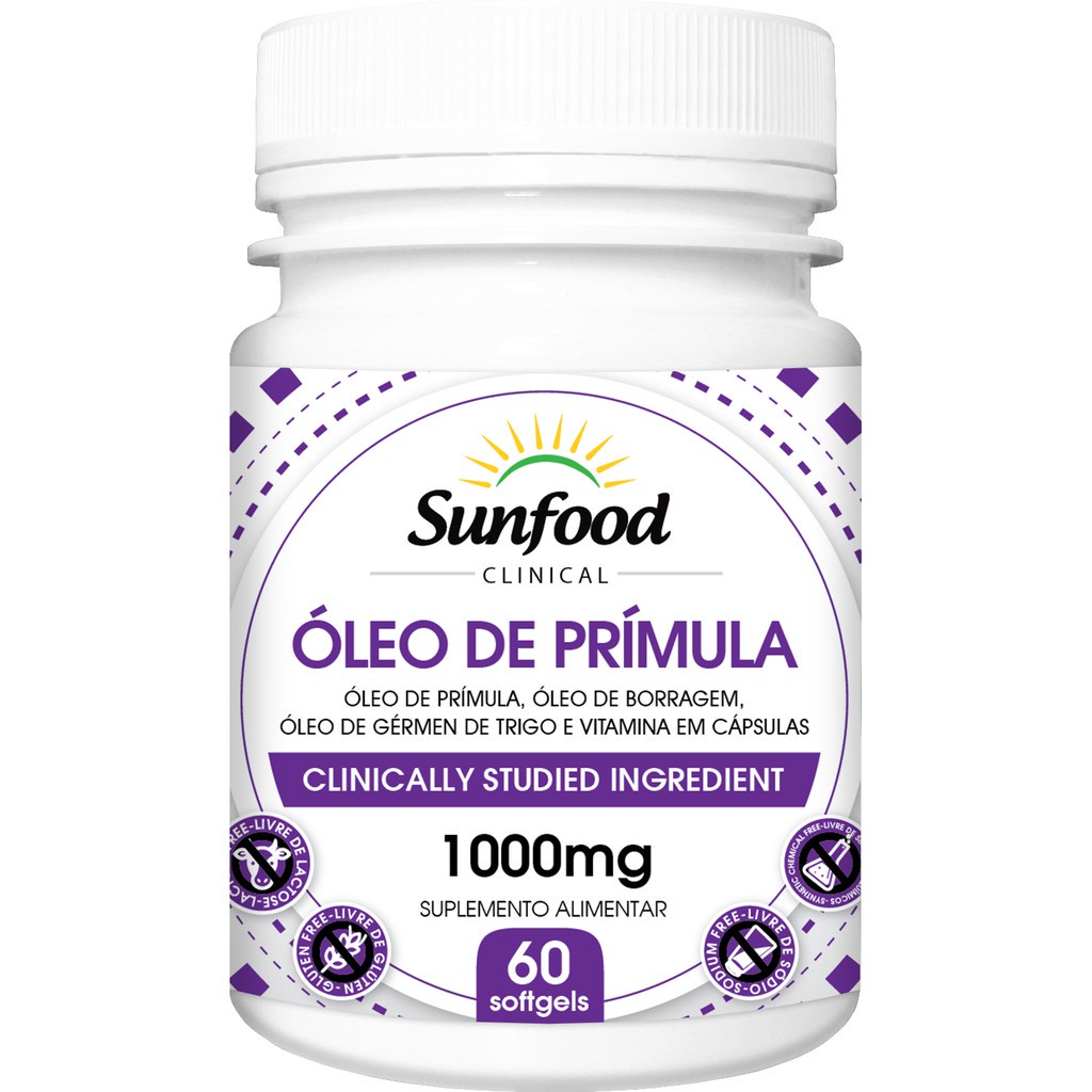 Oleo de Primula 60 Capsulas Sunfood | Shopee Brasil