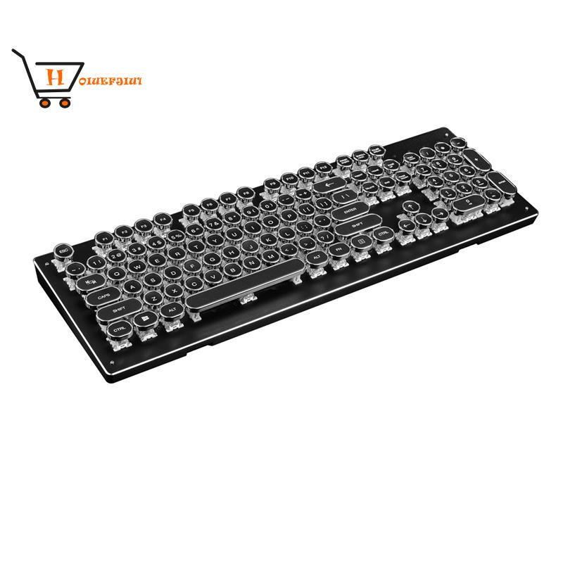 Retro Mechanical Gaming Keyboard, 14 RGB Backlit, Blue Switch -Tactile ...