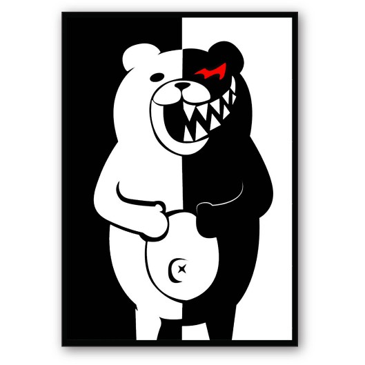Poster MONOKUMA, Anime Danganronpa (placa decorativa - MDF - 28X40cm ...