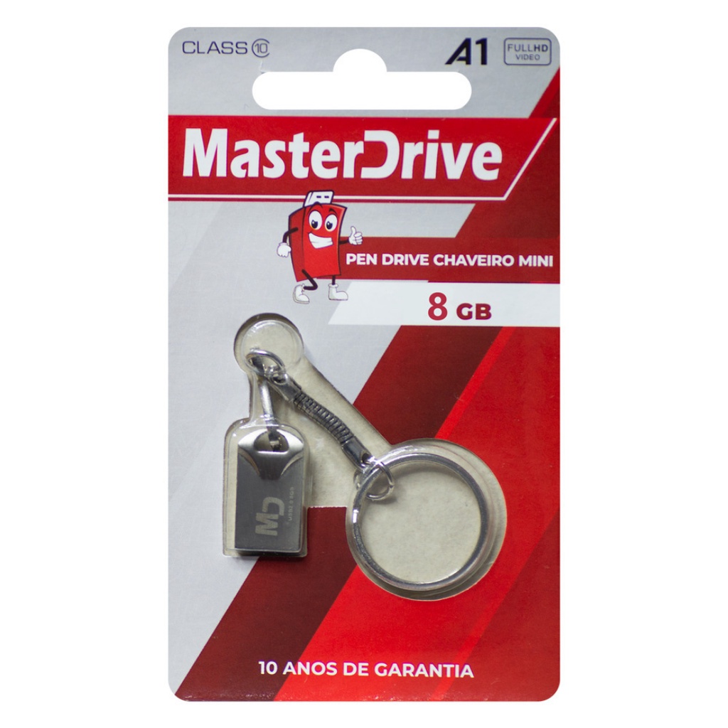 Mini Pendrive 8GB Atacado MASTERDRIVE Tipo Chaveiro Original - 10 Anos de Garantia | Shopee Brasil