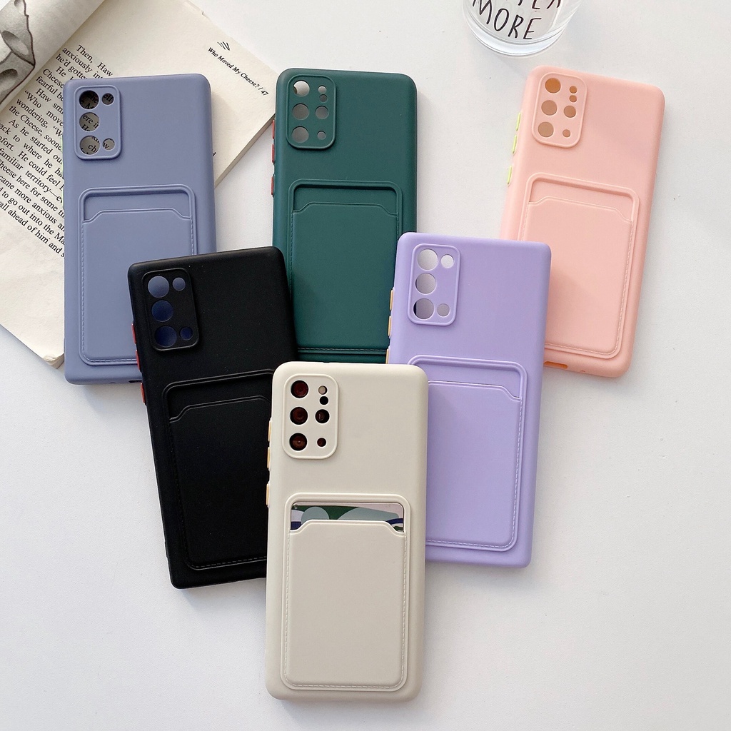 Capa Carteira Flexível De Silicone Com Porta Cartão Para Samsung Galaxy ...