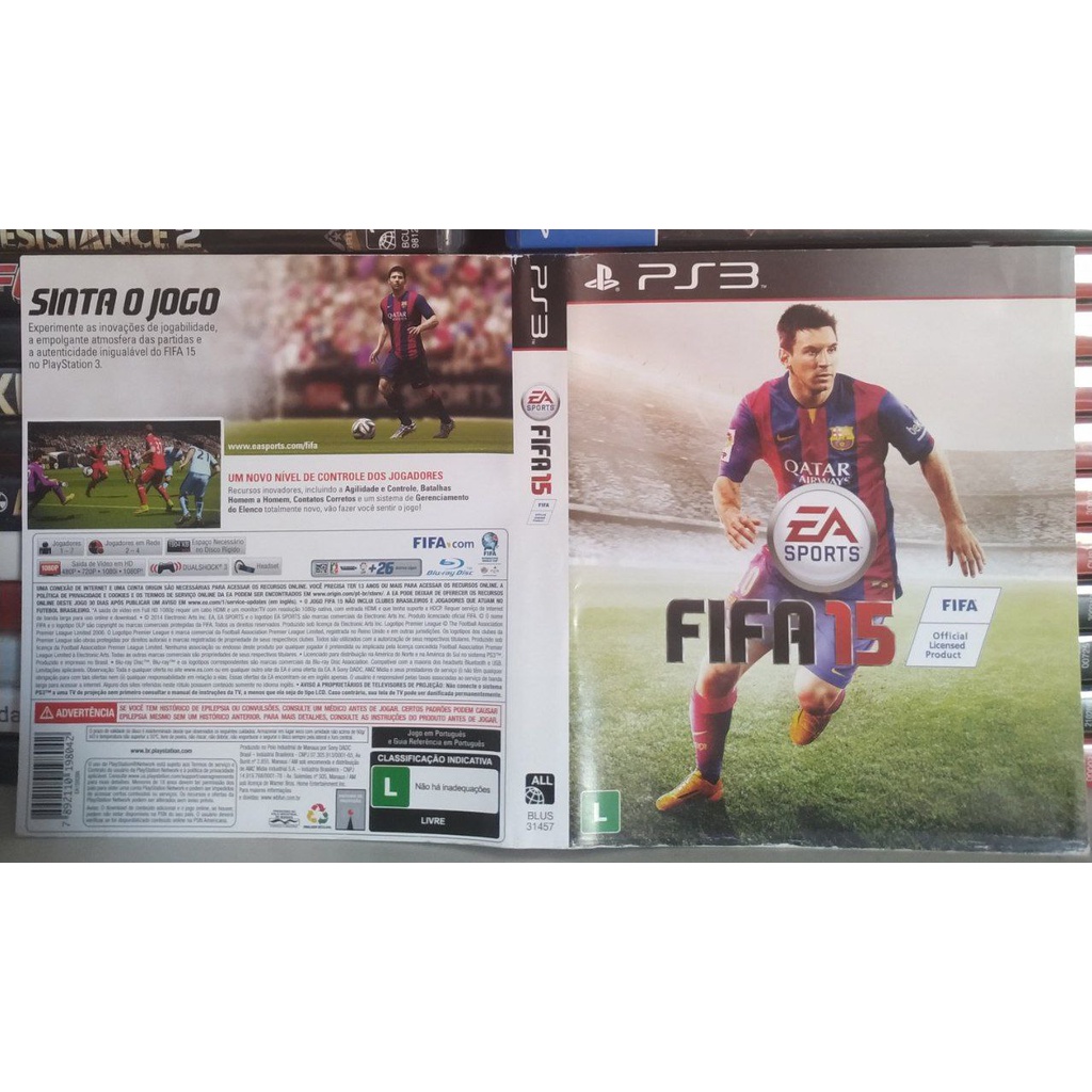Encarte Fifa 15 Ps3 | Shopee Brasil