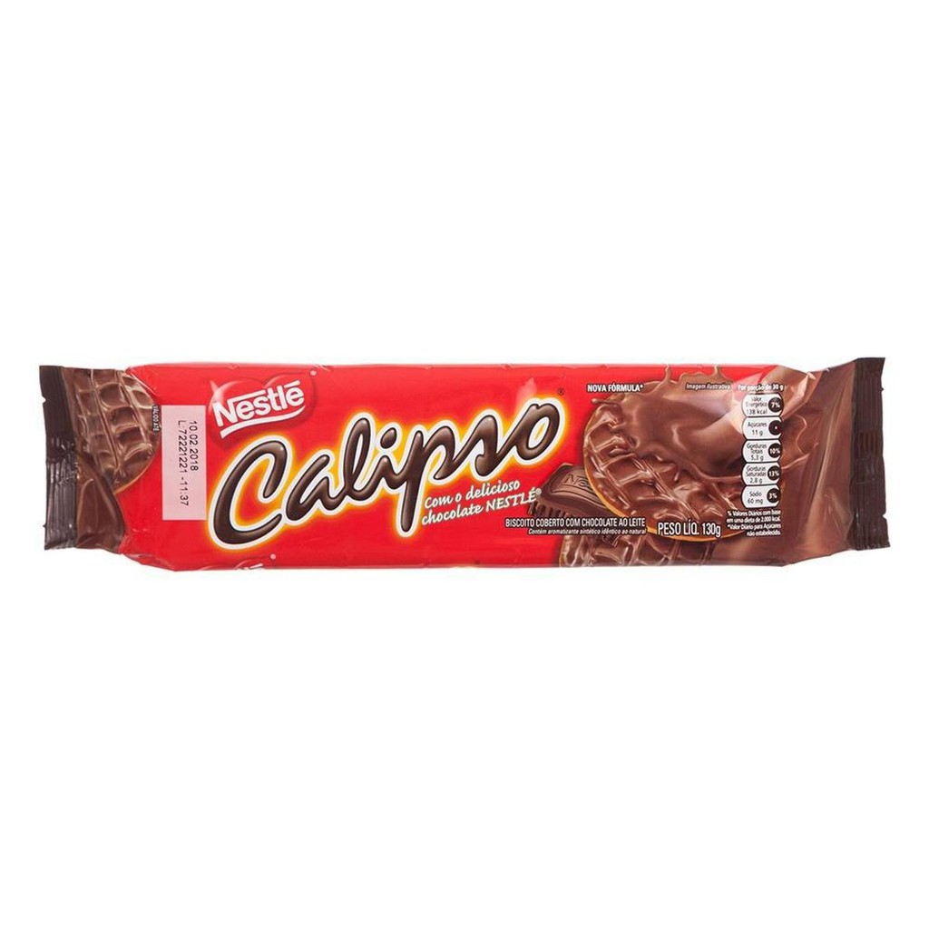 Biscoito Bolacha Calipso Chocolate Ao Leite Nestlé Kit Com 04 Unidades ...