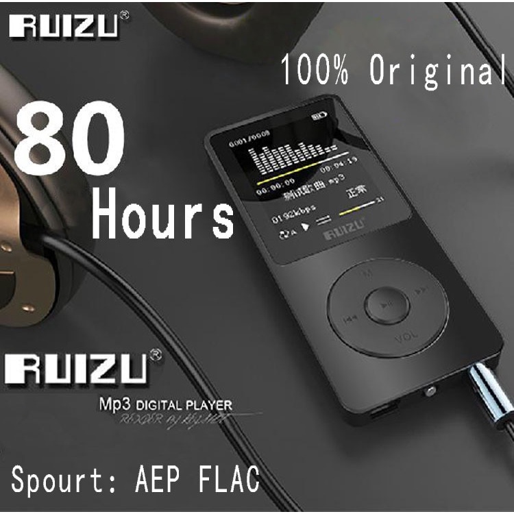 RUIZU X02 MP3 Player 4GB 8GB Leitor De Música Com Rádio FM Vídeo E-book Portátil MP3 Suporte ...