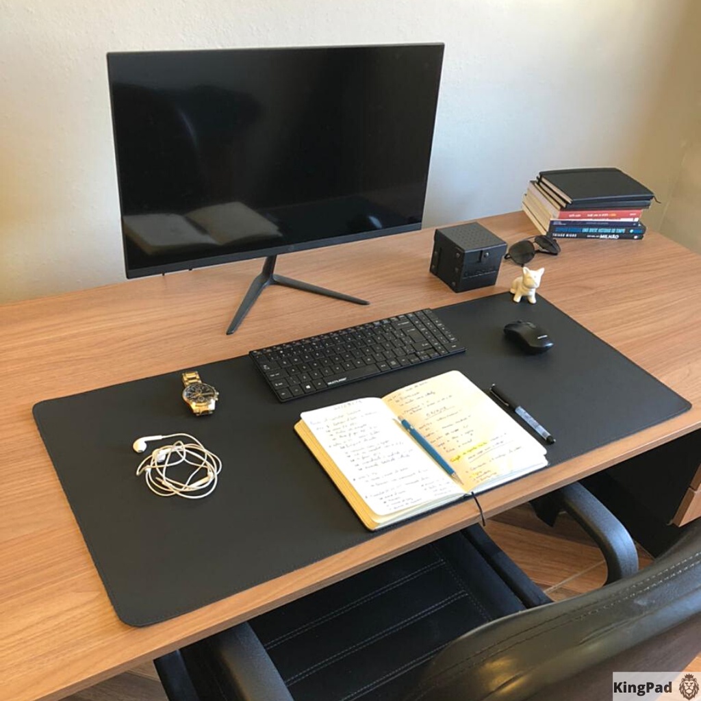 Mouse Pad Desk Pad Max XL Couro Ecológico 90x40cm Design Minimalista ...