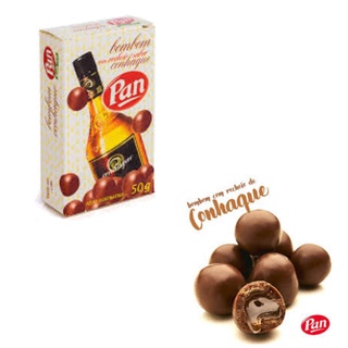 Chocolate Bombom Com recheio sabor Conhaque C/12un 50g | Shopee Brasil