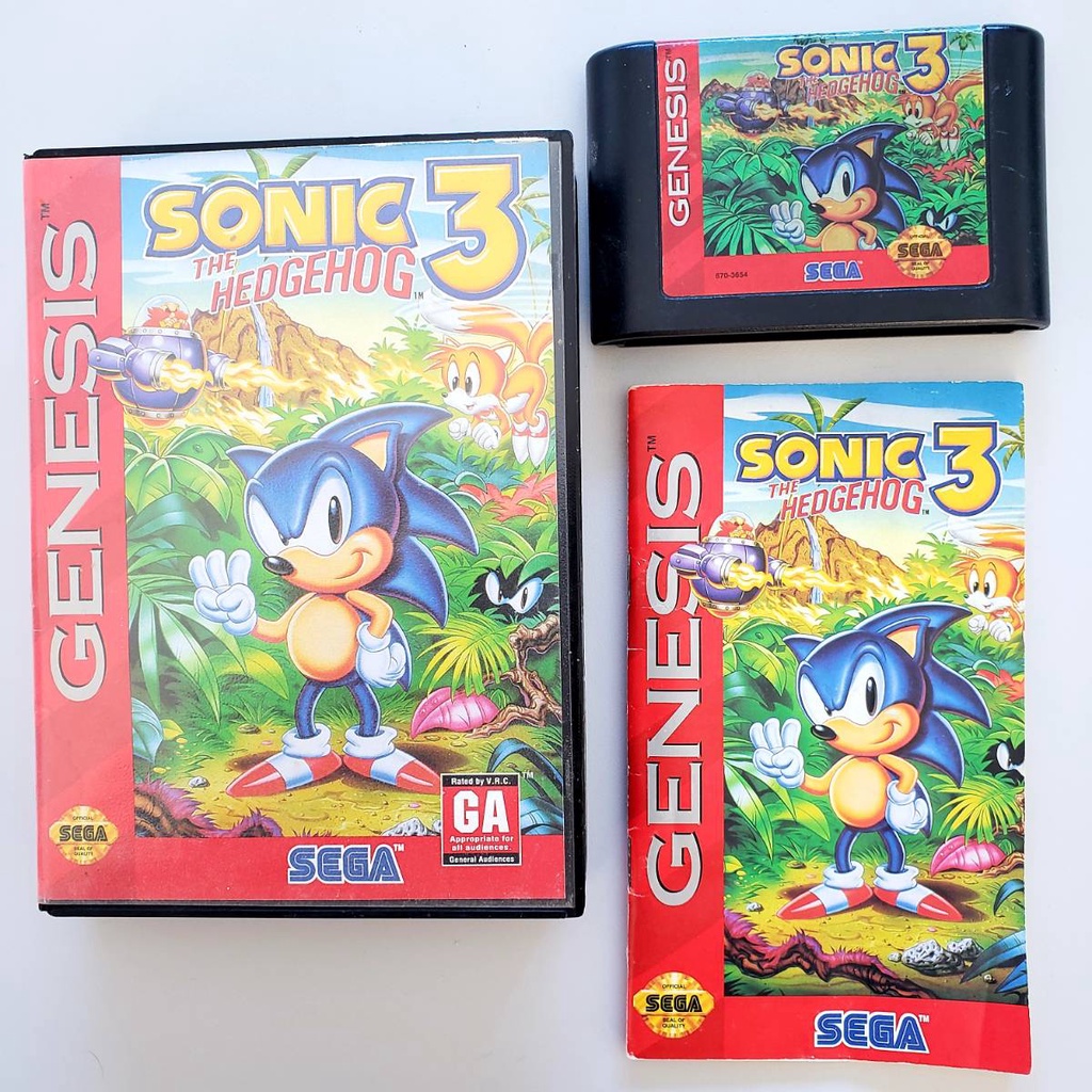 Sonic 3 Original Sega Genesis Mega Drive | Shopee Brasil