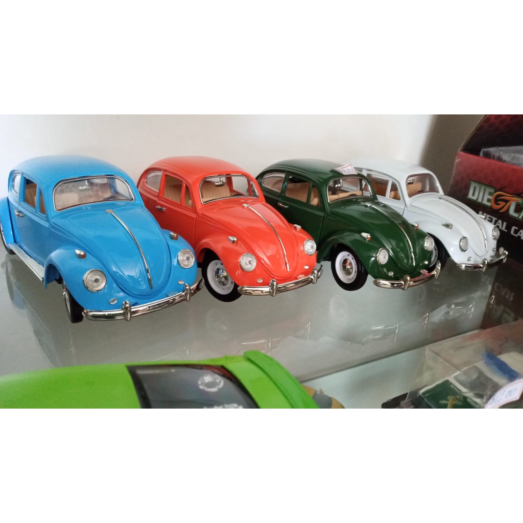 MINIATURA VW FUSCA ESCALA 1/18 23CM METAL | Shopee Brasil