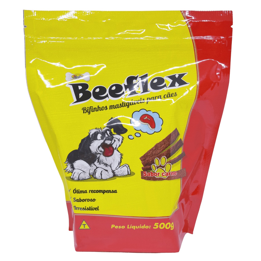 Petisco Bifinho Sabor Carne Para Cachorros Beeflex 500g | Shopee Brasil