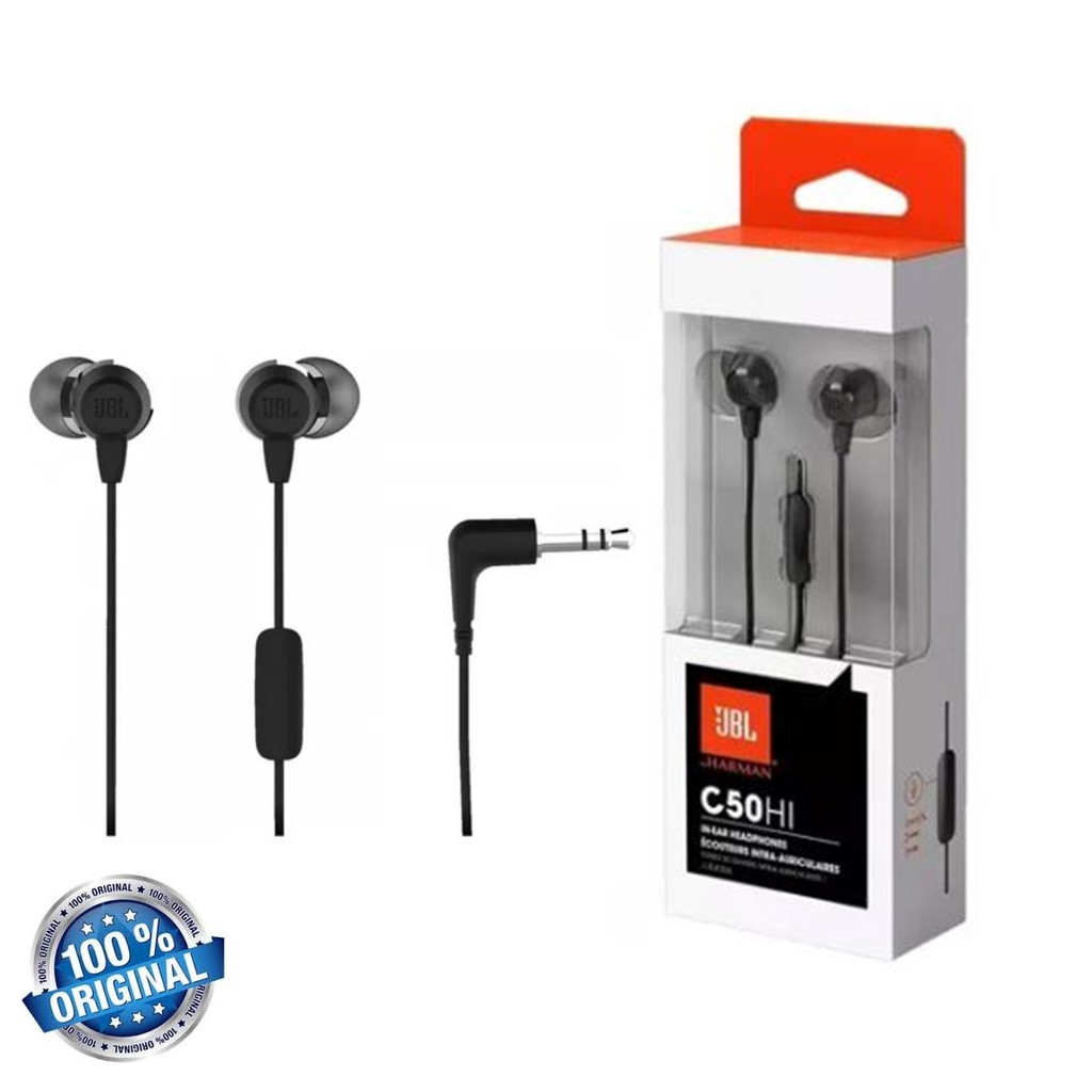 Fone de Ouvido JBL Com Fio P 2 C50HI 100 % Original | Shopee Brasil