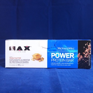 Barra de Proteína Power Protein Bar 90g Max Titanium Caixa com 8 ...