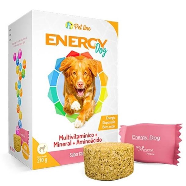 Suplemento Nutricional Energy Dog Botupharma Pet sabor carne 210g 30 ...