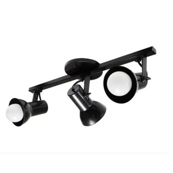 Trilho Spot Sobrepor 3 Lampadas Direcionaveis Sala Quarto Cozinha ...