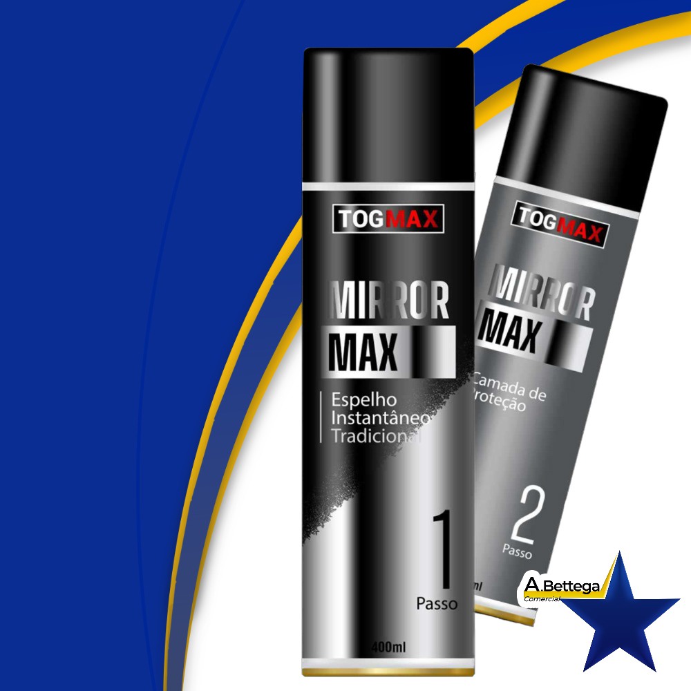 Espelho Em Tinta Mirror Max Fase 1 + Fase 2 spray 400ml Efeito Espelho ...