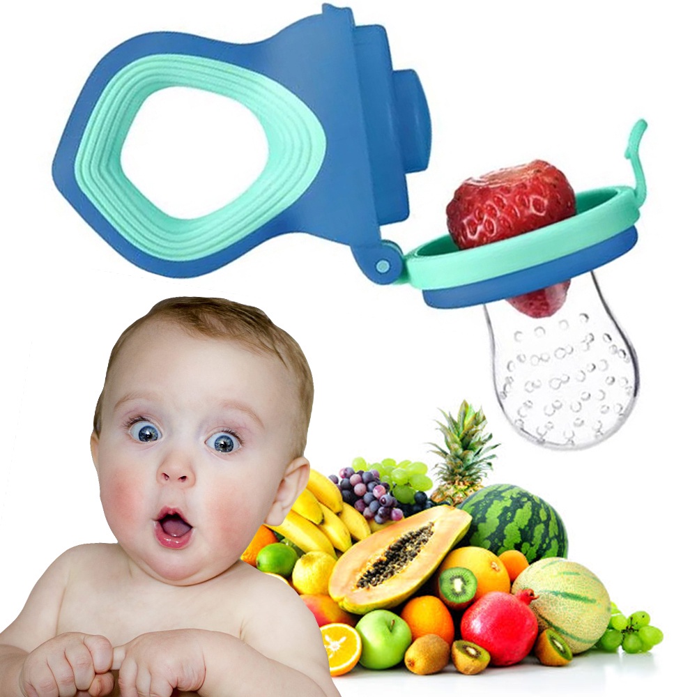 Chupeta Bico com furinhos pra Bebe comer alimentos frutinhas | Shopee ...